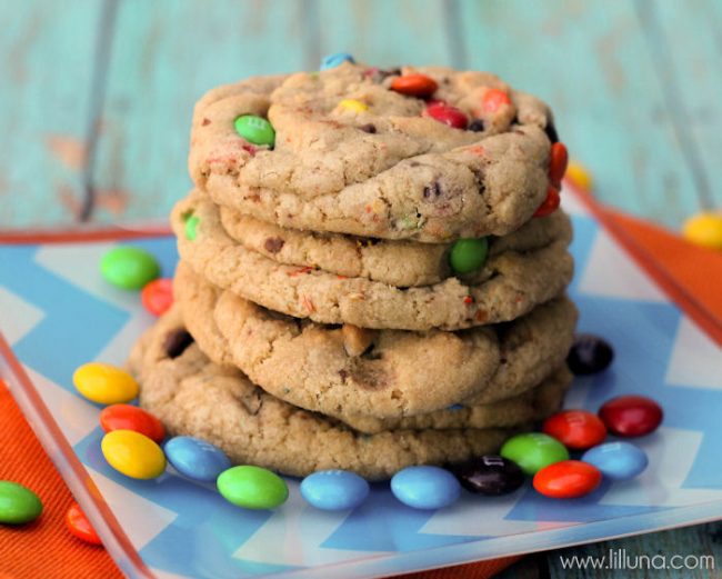 Giant M&M Cookies - Chef in Training