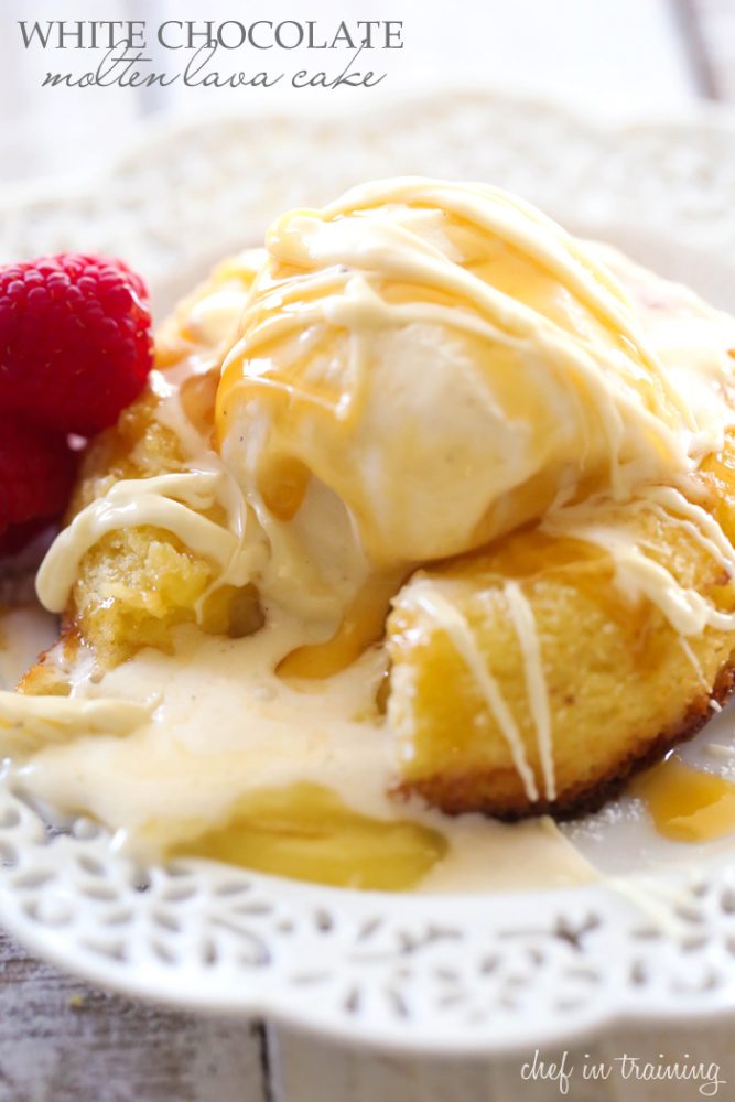 White Chocolate Molten Lava Cake - Chef in Training